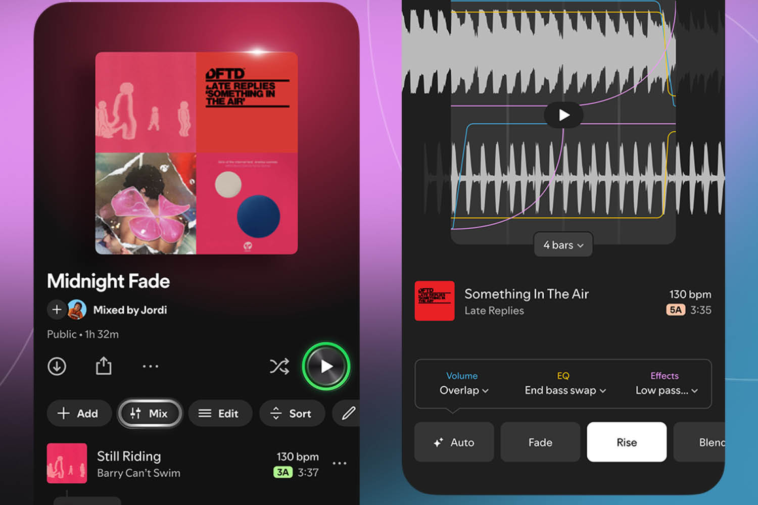 Spotify Mix Feature voor soepelere overgangen tussen tracks ...