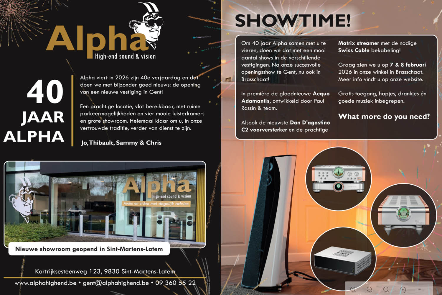 Showtime in Brasschaat: Alpha viert 40 jaar met luistershow op 7 en 8 ...